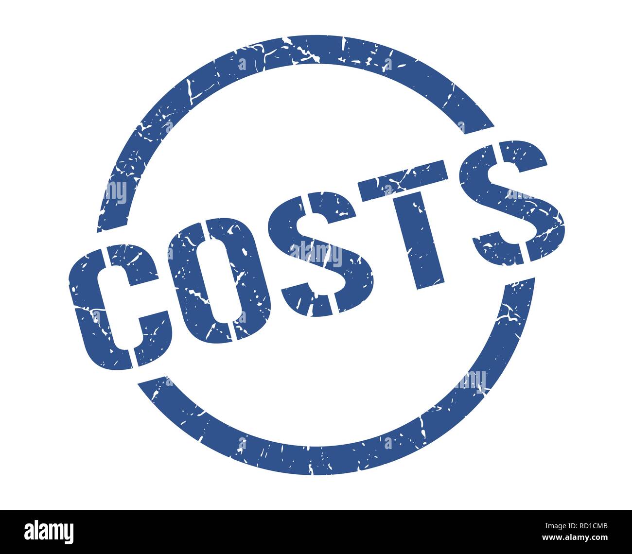 costs blue round stamp Stock Vector Image & Art - Alamy