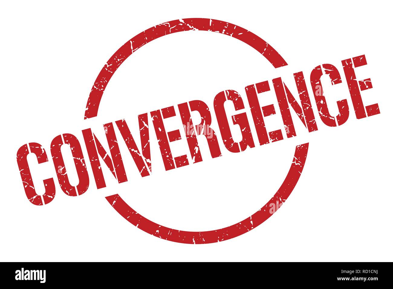 convergence red round stamp Stock Vector Image & Art - Alamy