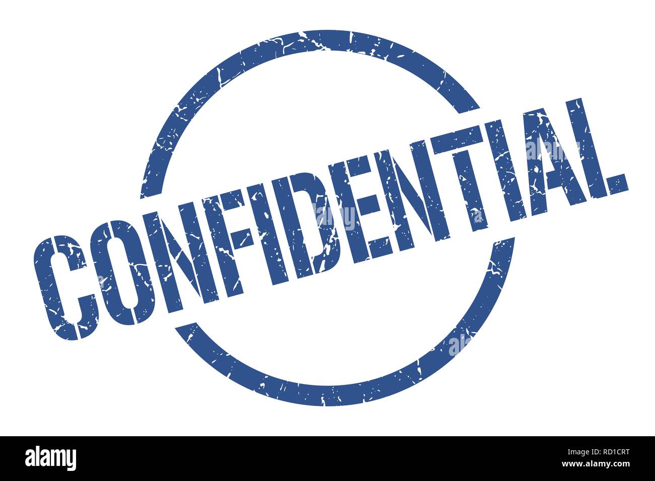 confidential blue round stamp Stock Vector Image & Art - Alamy