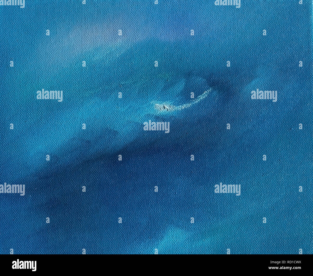 Blue shades sky and ocean abstract saturated oil paint texture ...