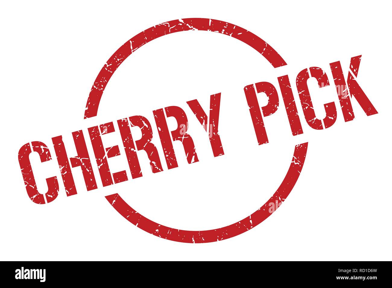 cherry pick red round stamp Stock Vector Image & Art - Alamy