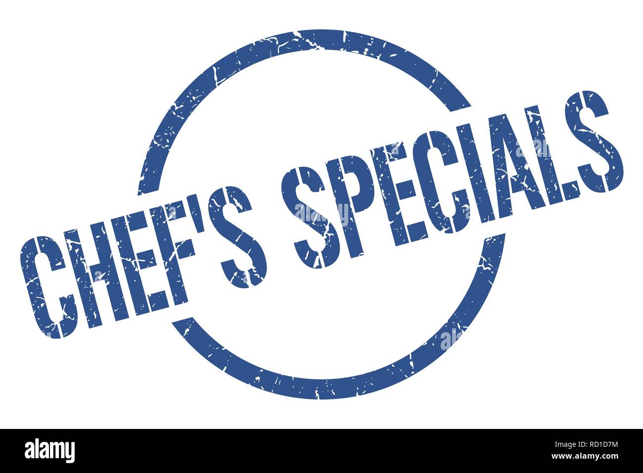 chef's specials blue round stamp Stock Vector Image & Art - Alamy