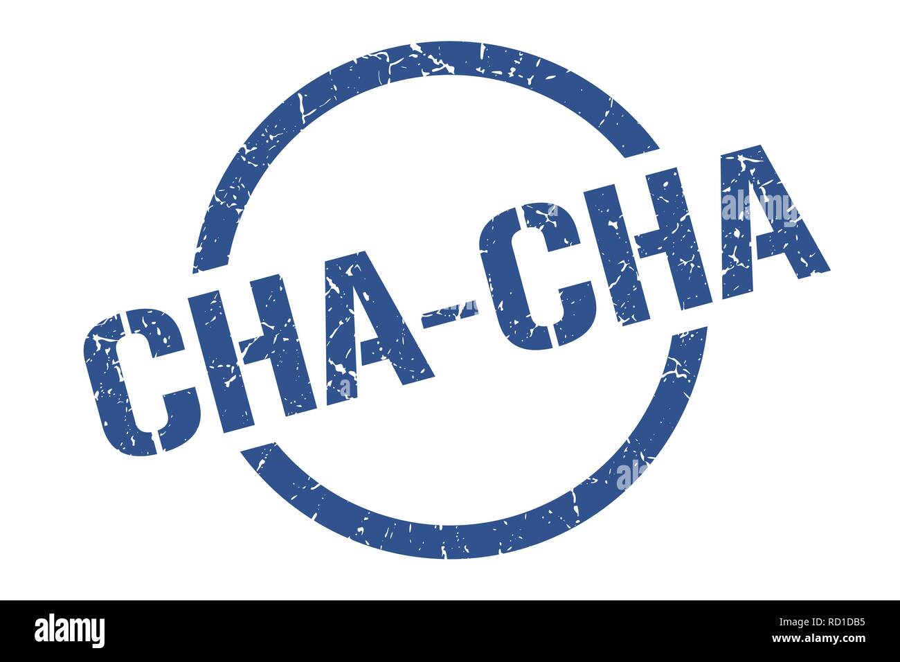 cha-cha blue round stamp Stock Vector Image & Art - Alamy