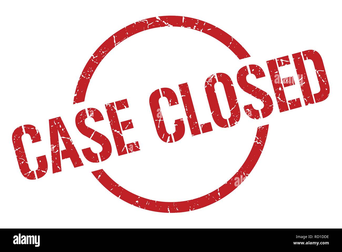 case closed red round stamp Stock Vector Image & Art - Alamy