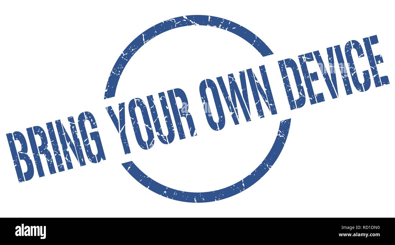 bring your own device blue round stamp Stock Vector Image & Art - Alamy