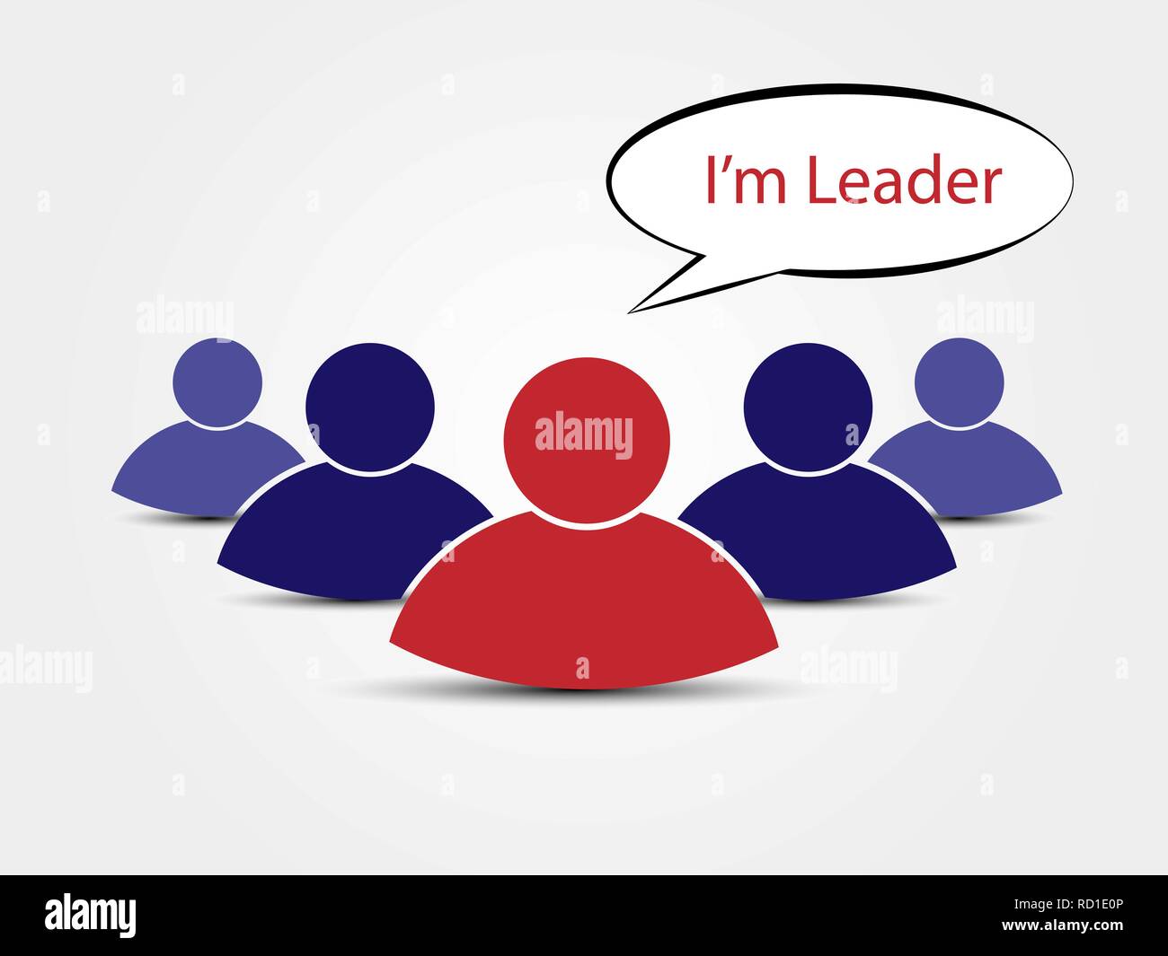 Conceptual illustration on the topic of business leadership and the ...