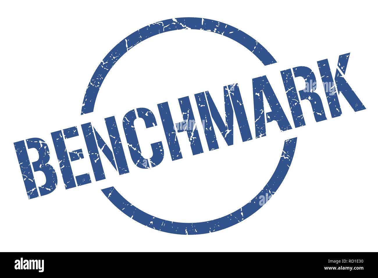 benchmark blue round stamp Stock Vector Image & Art - Alamy