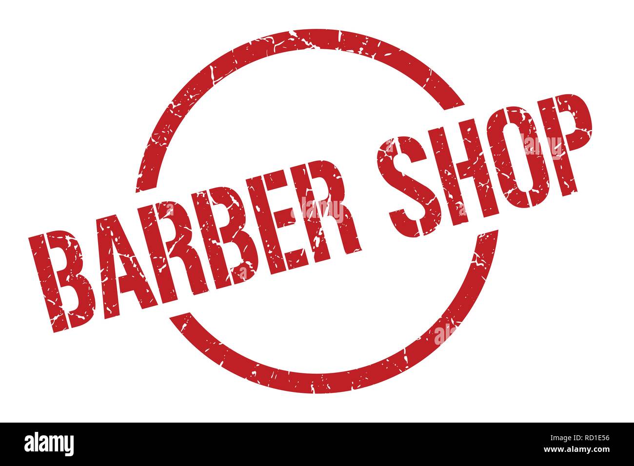 barber shop red round stamp Stock Vector Image & Art - Alamy