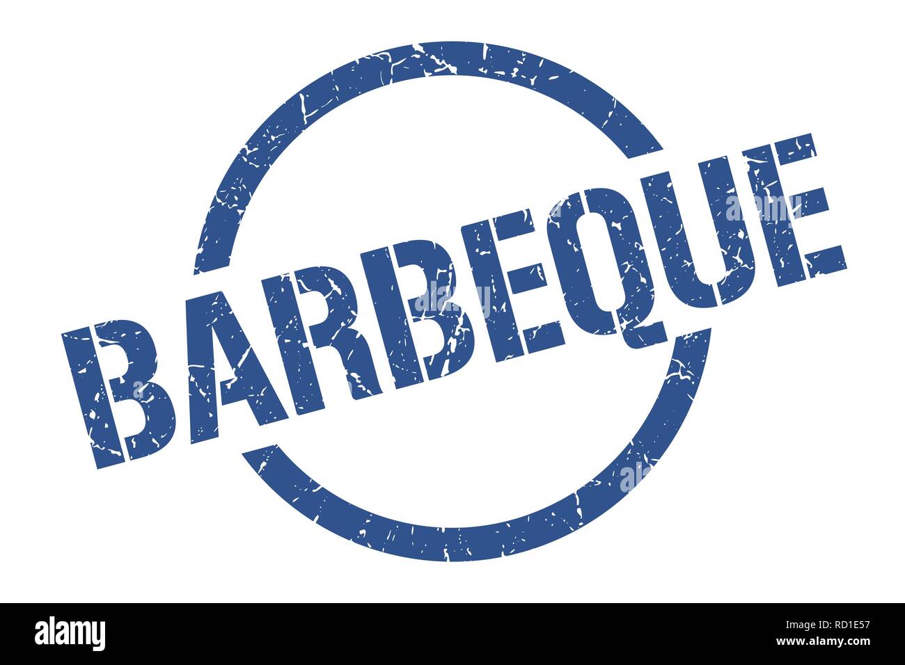 barbeque blue round stamp Stock Vector Image & Art - Alamy