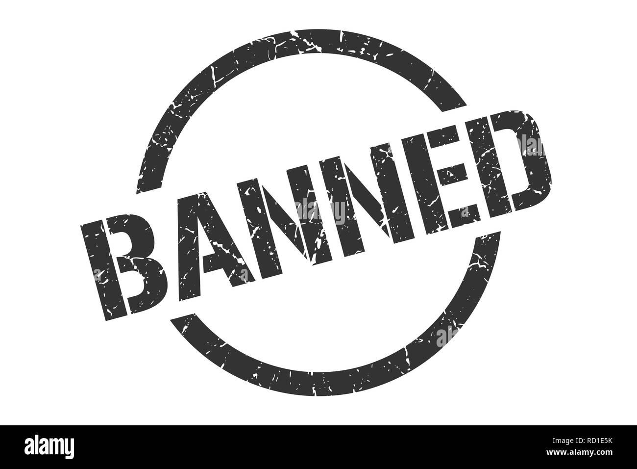 banned black round stamp Stock Vector Image & Art - Alamy