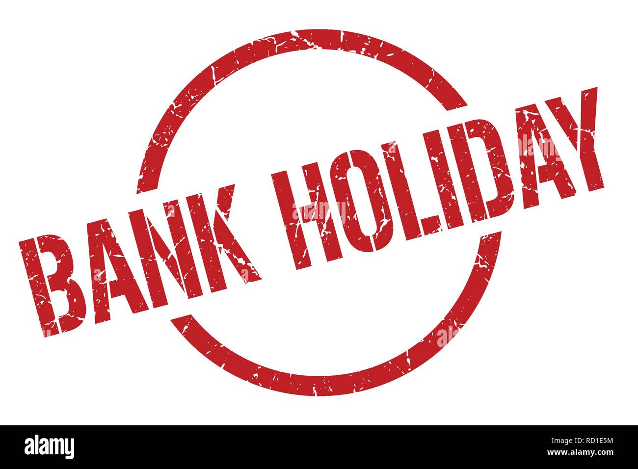 Bank holiday red grunge hi-res stock photography and images - Alamy
