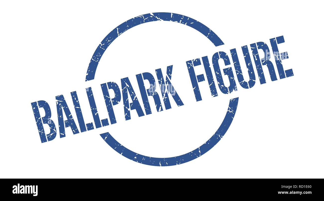 ballpark figure blue round stamp Stock Vector Image & Art - Alamy