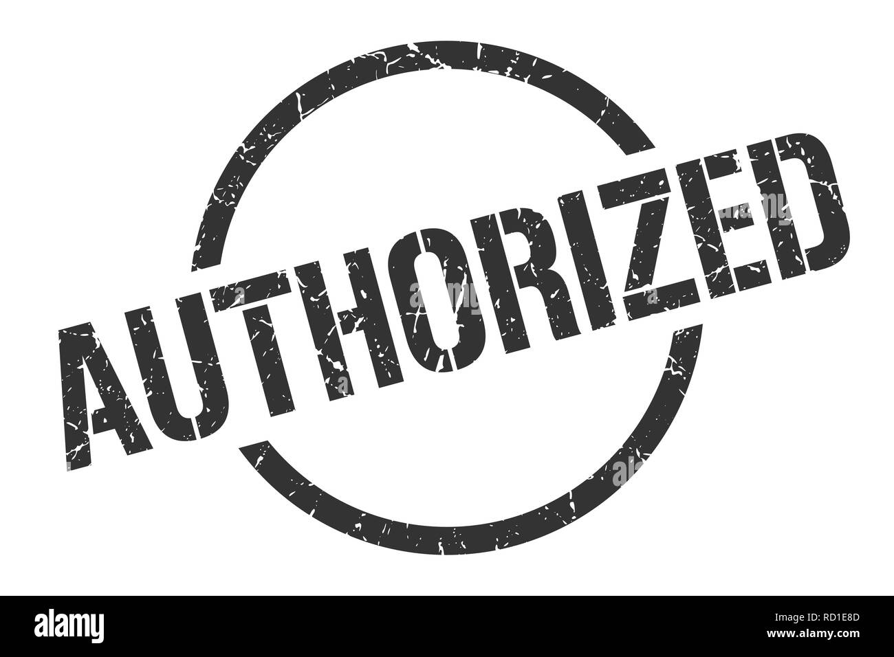 authorized black round stamp Stock Vector Image & Art - Alamy