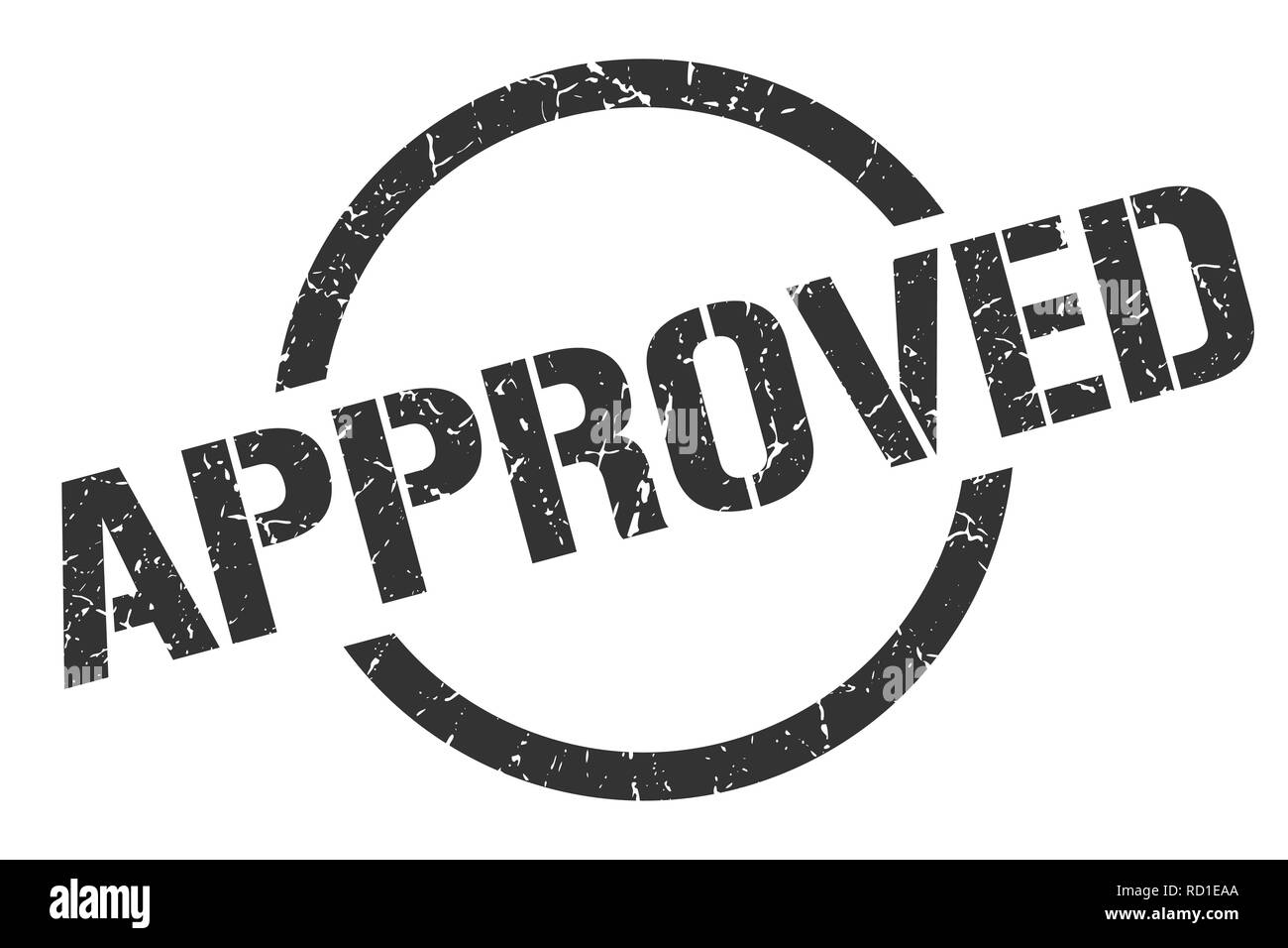approved black round stamp Stock Vector Image & Art - Alamy