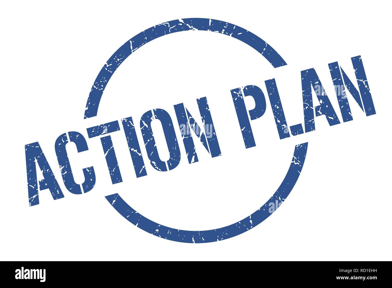 action plan blue round stamp Stock Vector Image & Art - Alamy