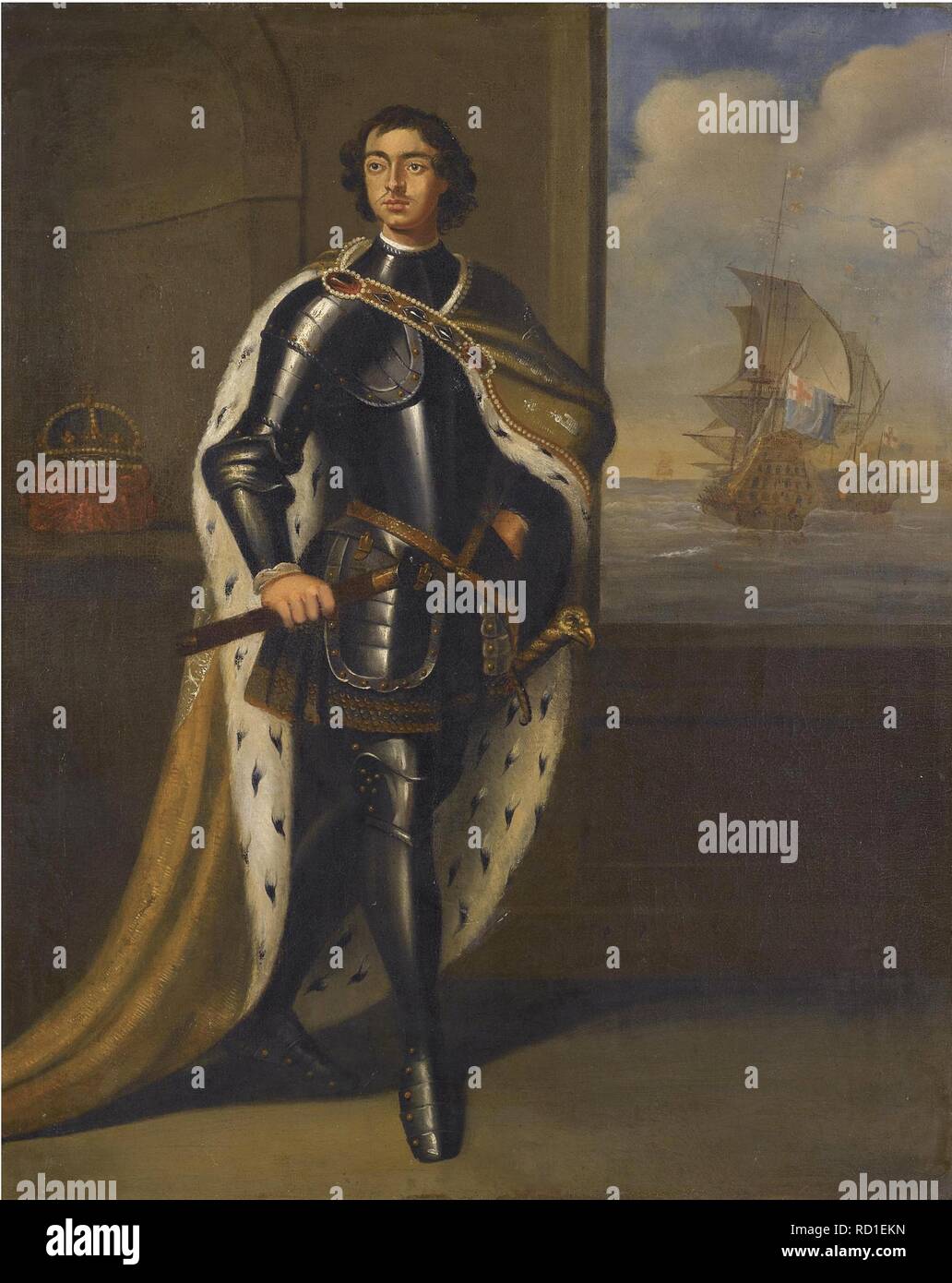 Portrait of Emperor Peter I the Great (1672-1725). Museum: PRIVATE ...