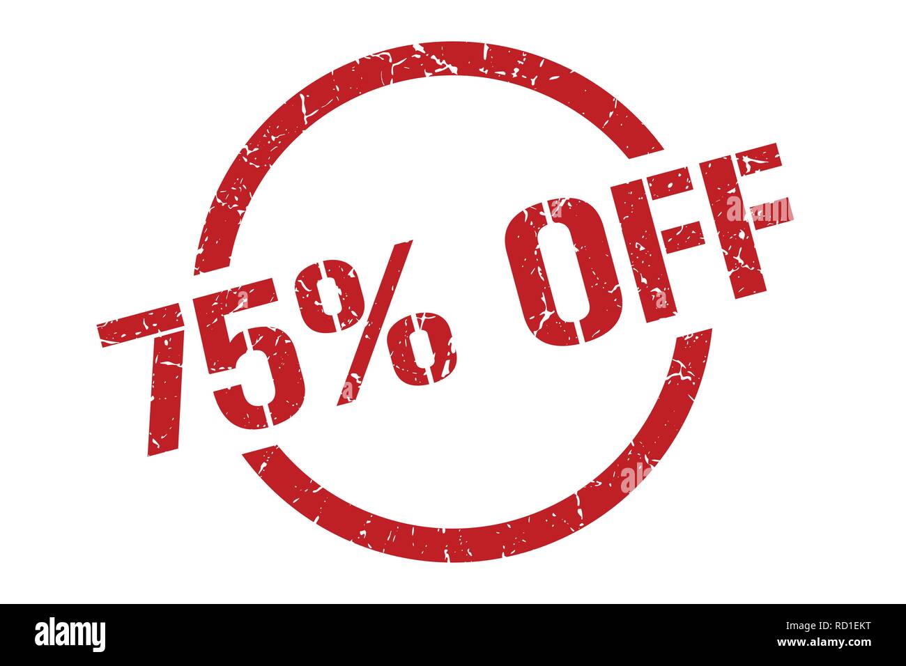 75% off red round stamp Stock Vector Image & Art - Alamy