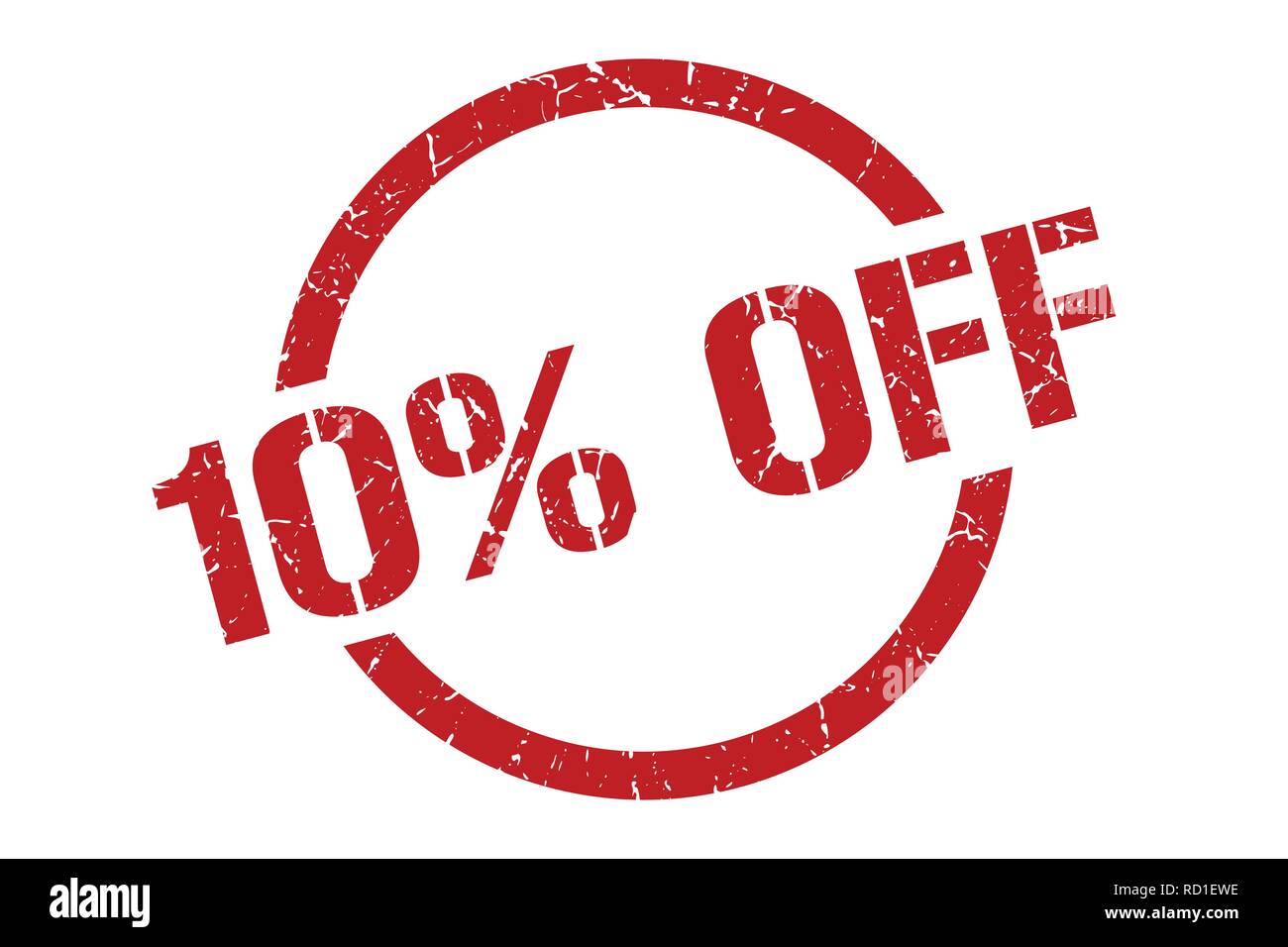 10% off red round stamp Stock Vector Image & Art - Alamy