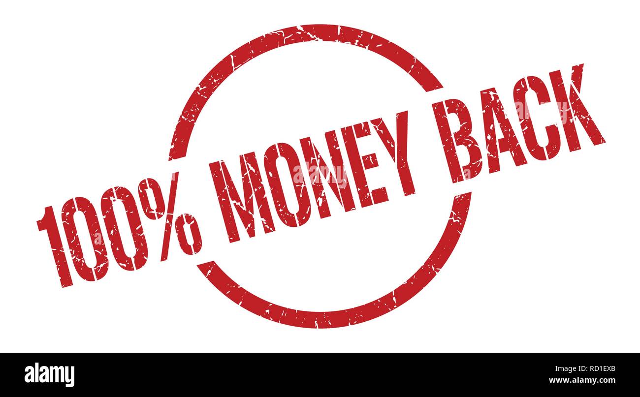 100% money back red round stamp Stock Vector Image & Art - Alamy