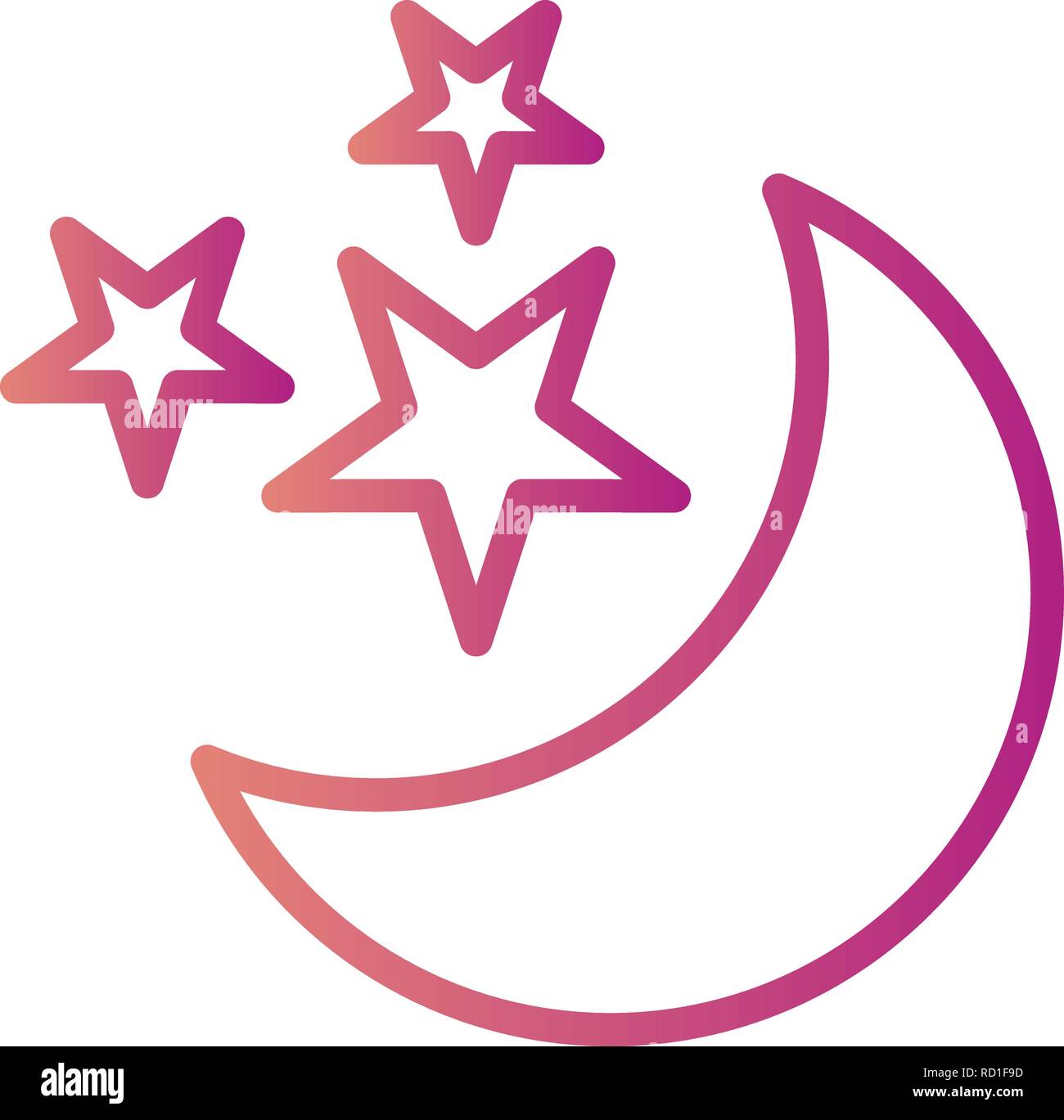 Moon And stars Vector Icon For Personal And Commercial Use Stock Vector ...