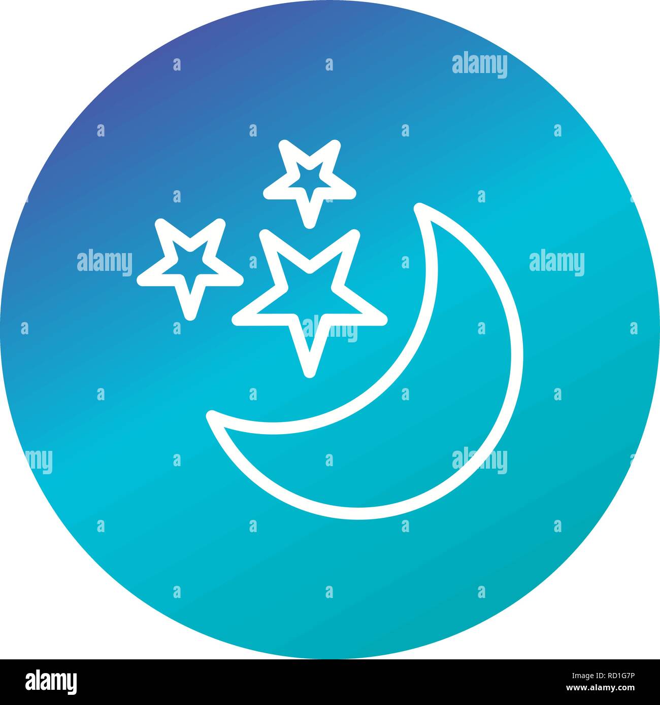 Moon And stars Vector Icon For Personal And Commercial Use Stock Vector ...