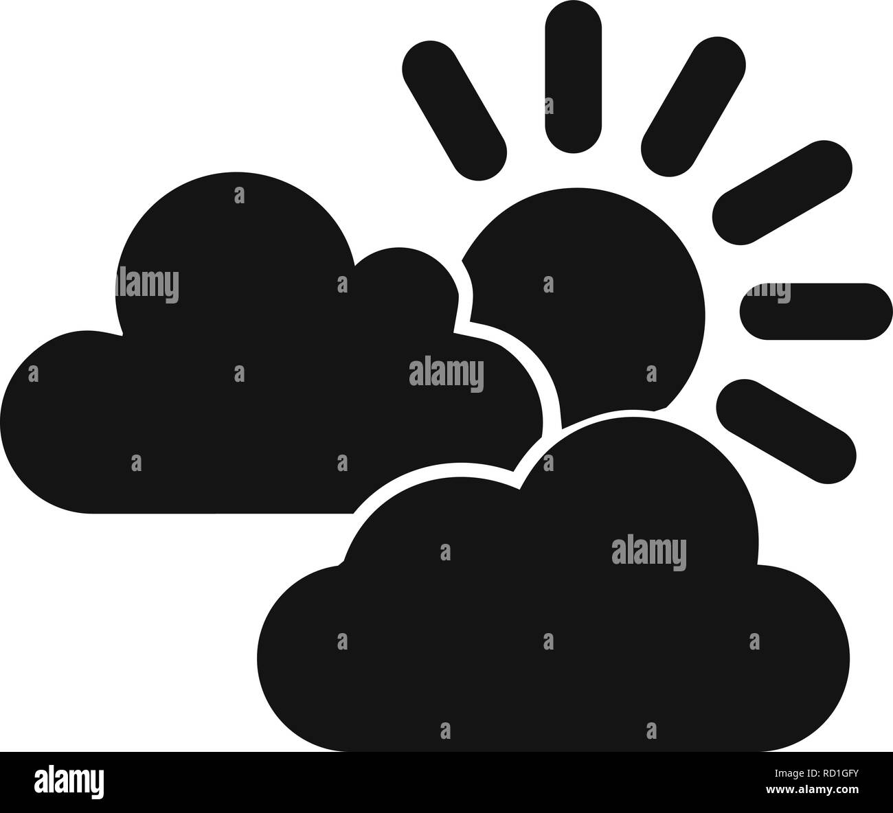 Sunny Vector Icon For Personal And Commercial Use Stock Vector Image ...