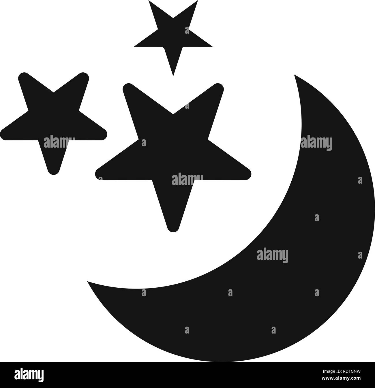 Moon And stars Vector Icon For Personal And Commercial Use Stock Vector ...