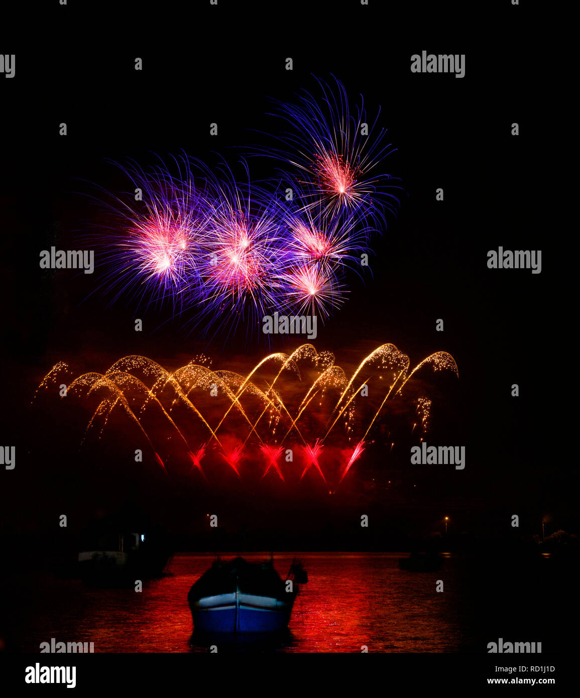 Village firework display hi-res stock photography and images - Alamy