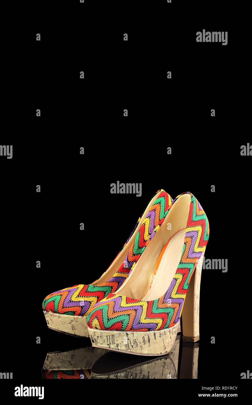 Pumps with Chevron Design Stock Photo - Alamy