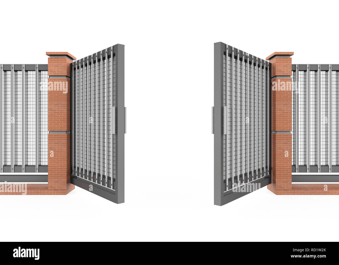 Iron Gate Isolated Stock Photo - Alamy