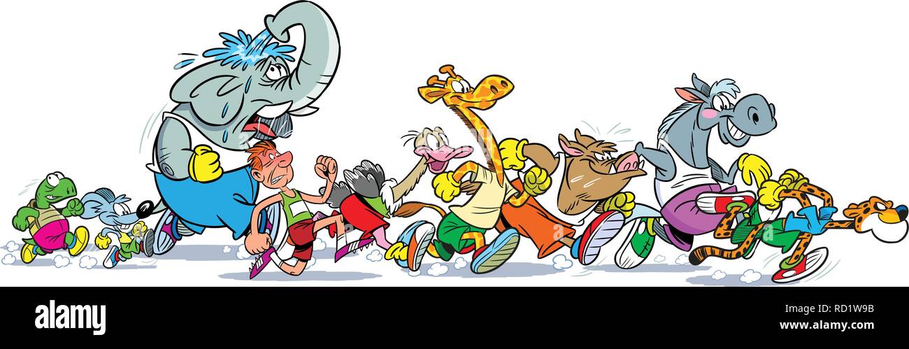 The illustration shows some species of animals and man who compete, who ... The illustration shows some species of animals and man who compete, who ...
