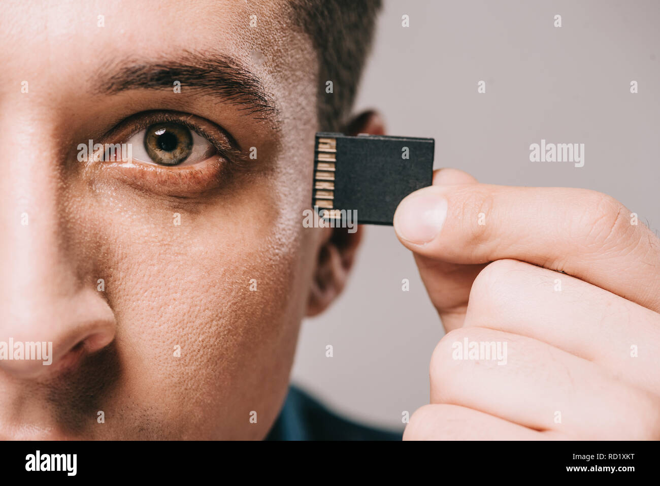 Micro chip in head hi-res stock photography and images - Alamy