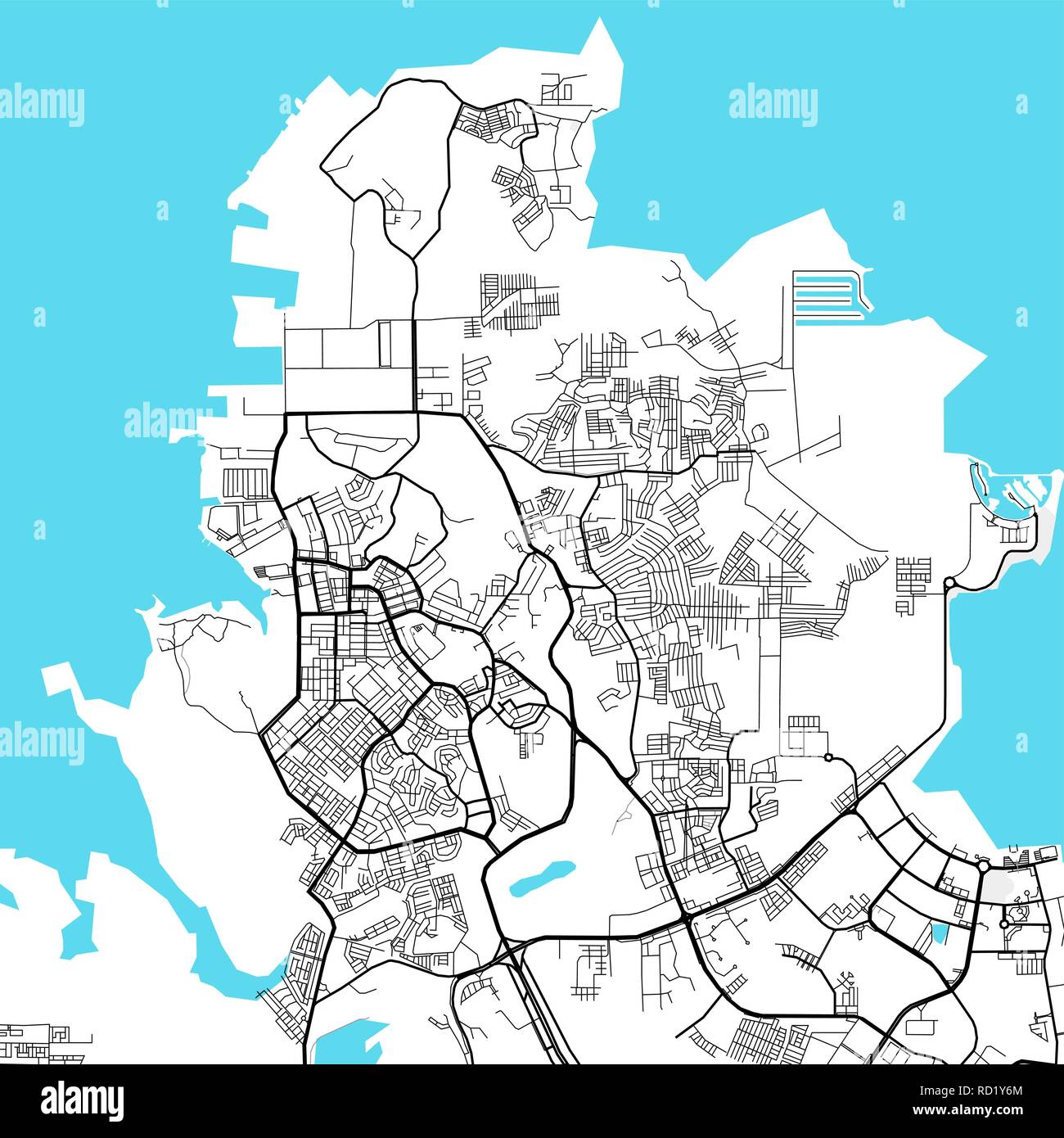 Batam Indonesia light map. Vector map for infographic and marketing ...