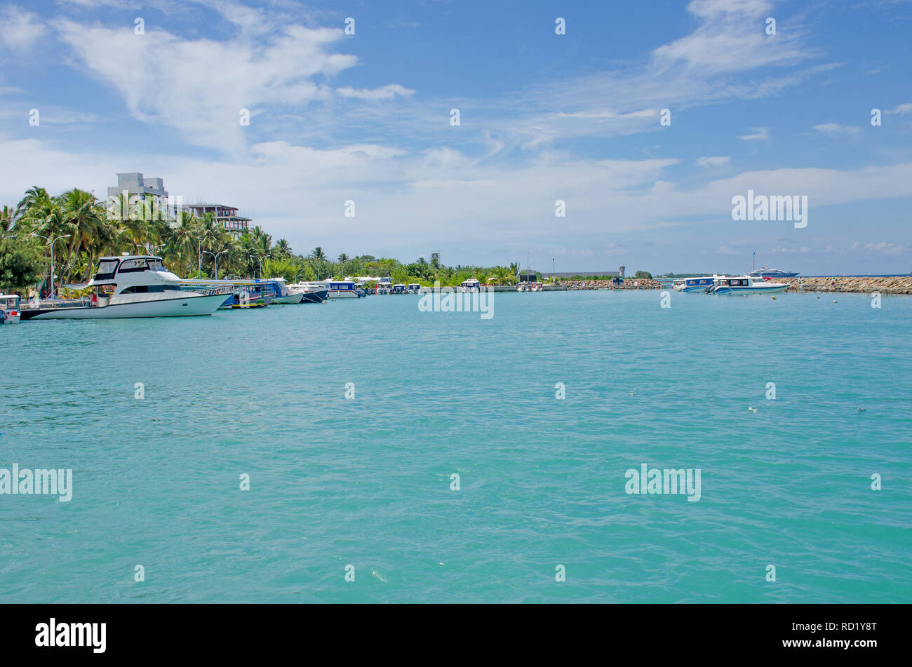 landscape the beautiful island on Maldives Stock Photo - Alamy