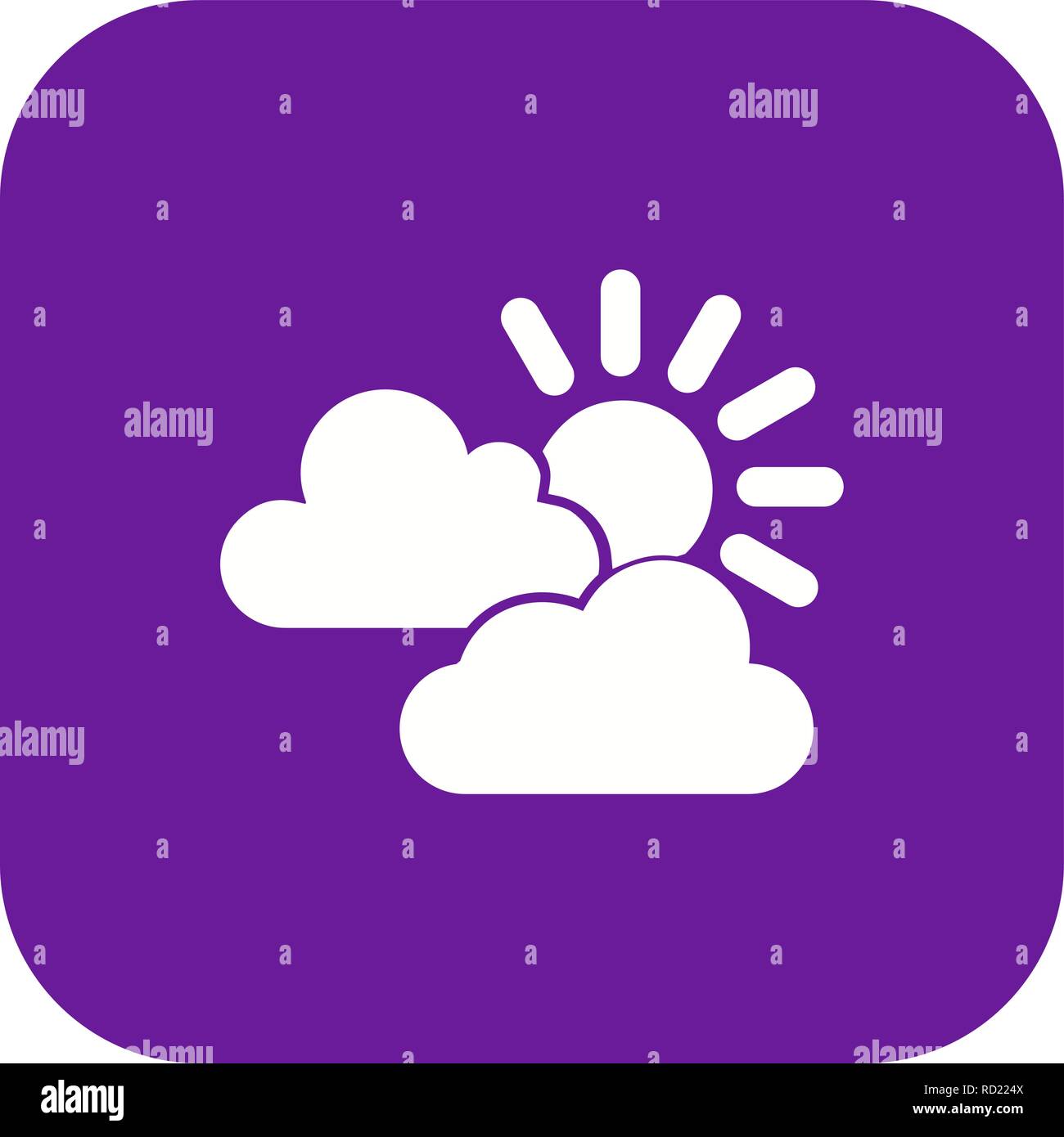 Sunny Vector Icon For Personal And Commercial Use Stock Vector Image ...