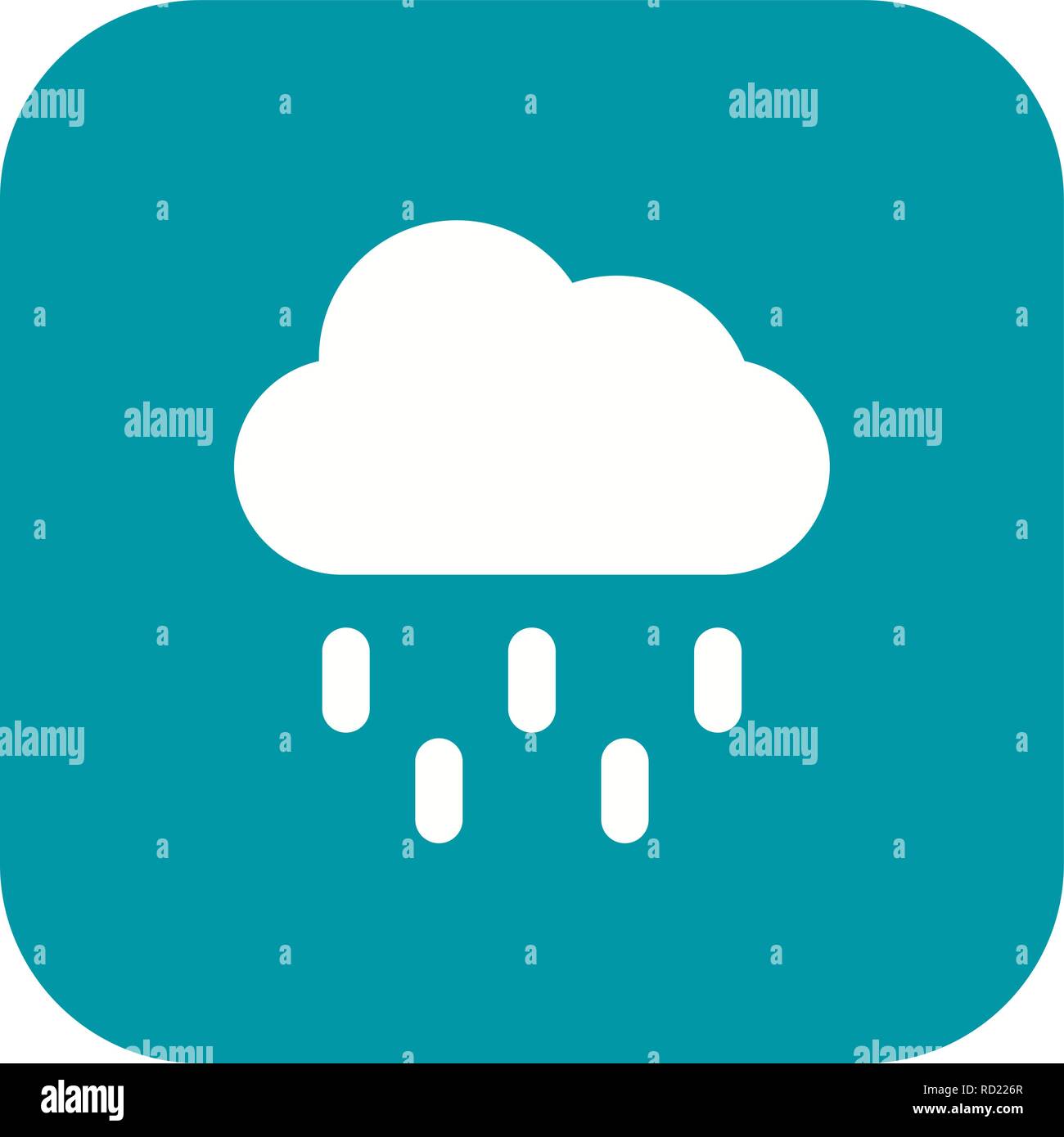 Rain Vector Icon For Personal And Commercial Use Stock Vector Image ...