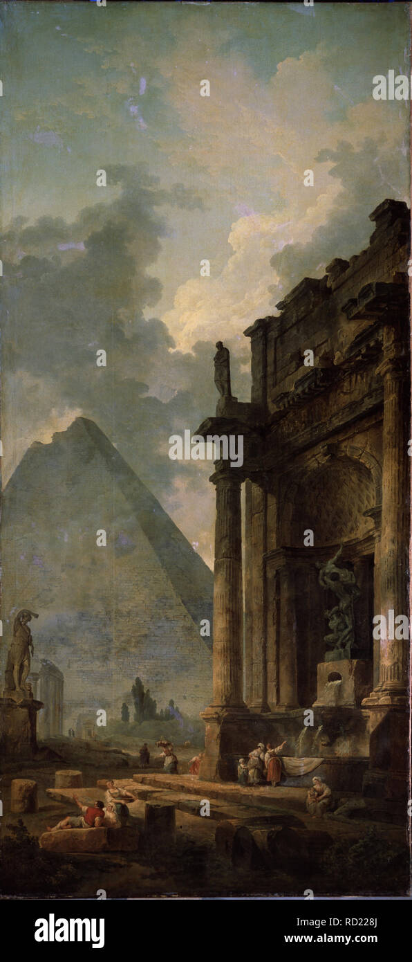 Ruins with pyramid. Museum: State Museum Arkhangelskoye Estate, Moscow ...