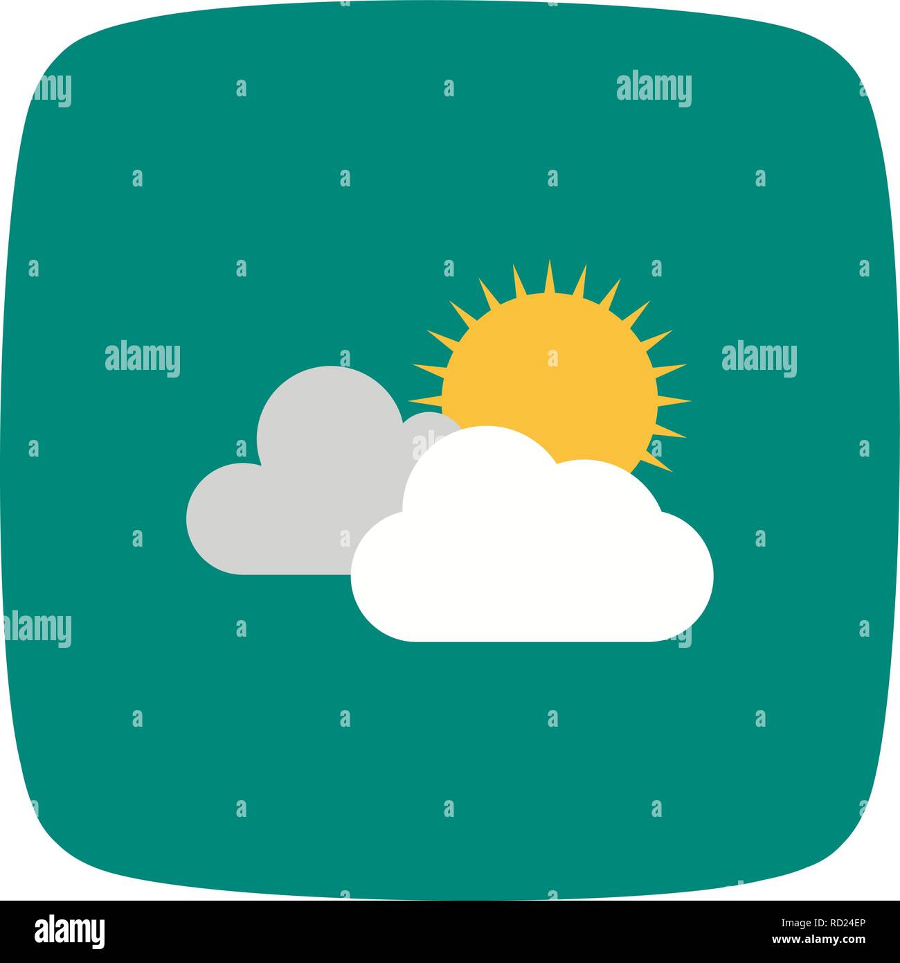 Sunny Vector Icon For Personal And Commercial Use Stock Vector Image ...