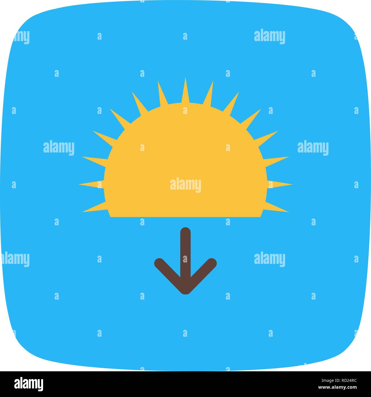 Sundown Vector Icon For Personal And Commercial Use Stock Vector Image ...