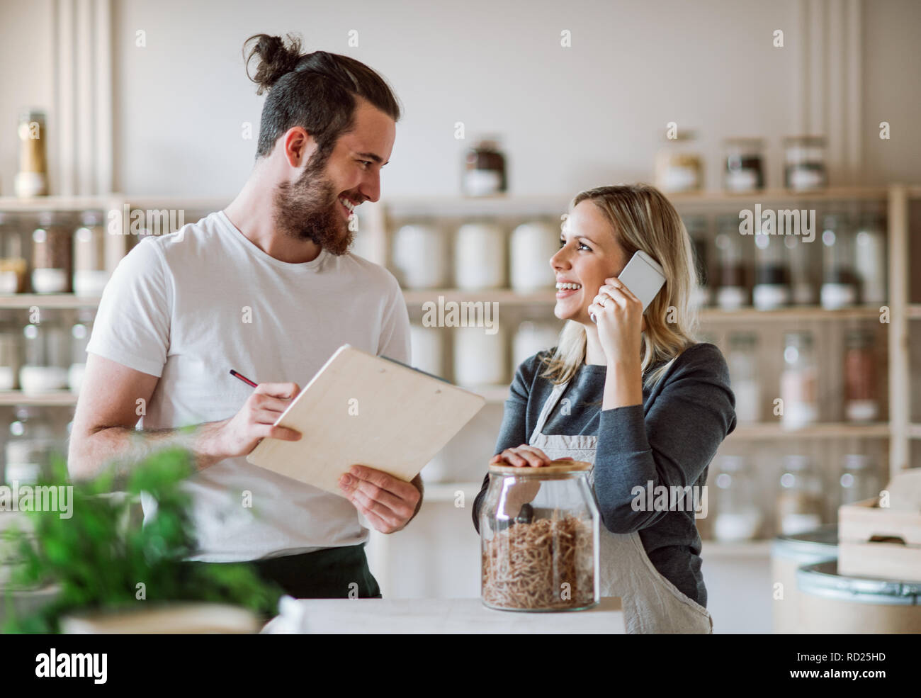 Shop Assistants Supermarket High Resolution Stock Photography and ...