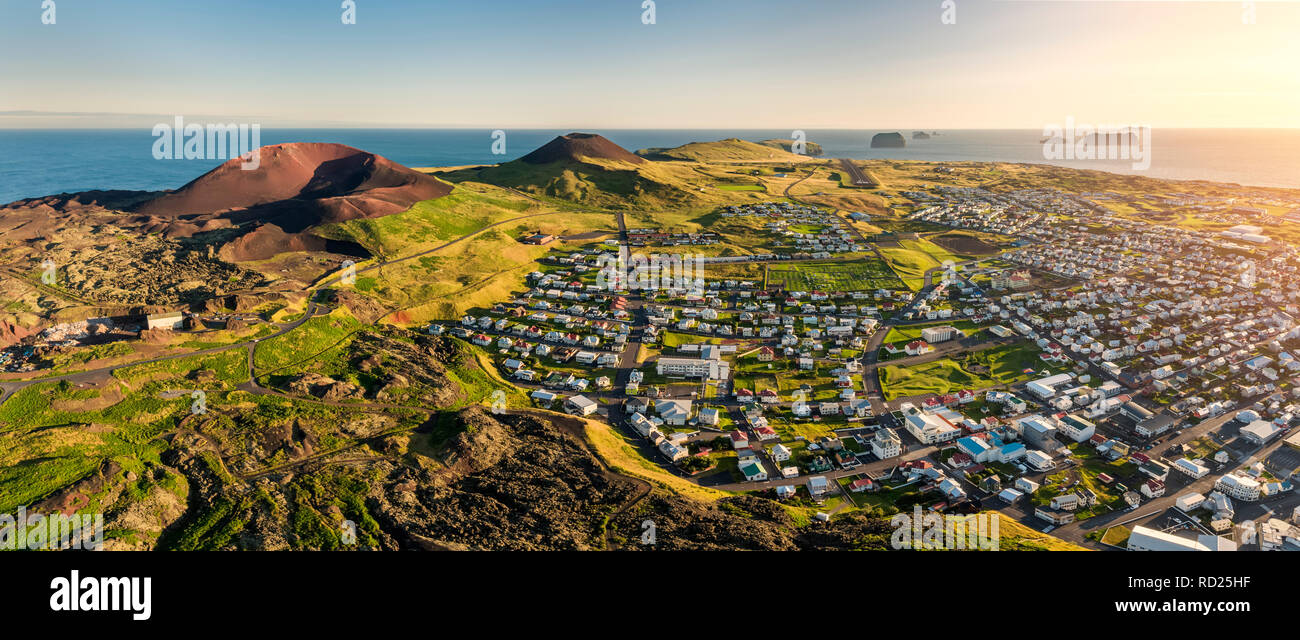Heimaey, Eldfell volcano, Westman Islands Heimaey, Westman Islands ...