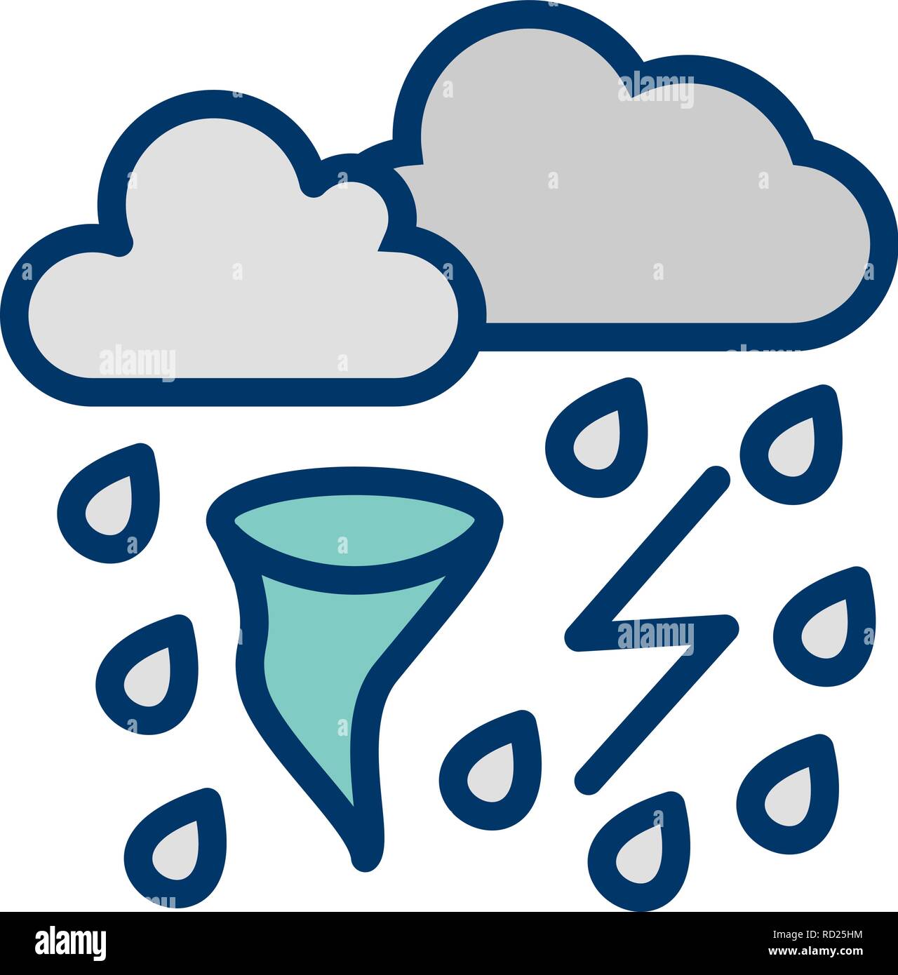 Bad Weather Vector Icon For Personal And Commercial Use Stock Vector ...
