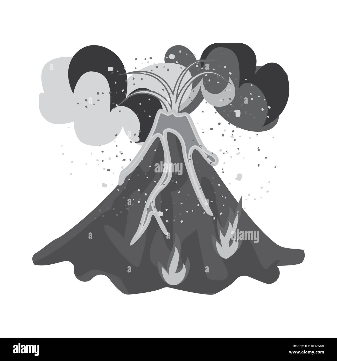 Isolated object of nature and apocalypse sign. Collection of nature and ...