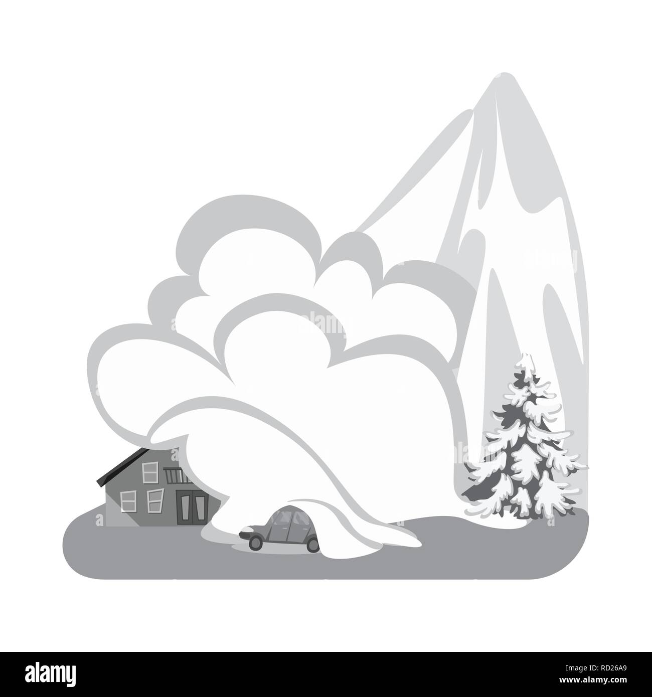Avalanche mountain ice house Cut Out Stock Images & Pictures - Alamy