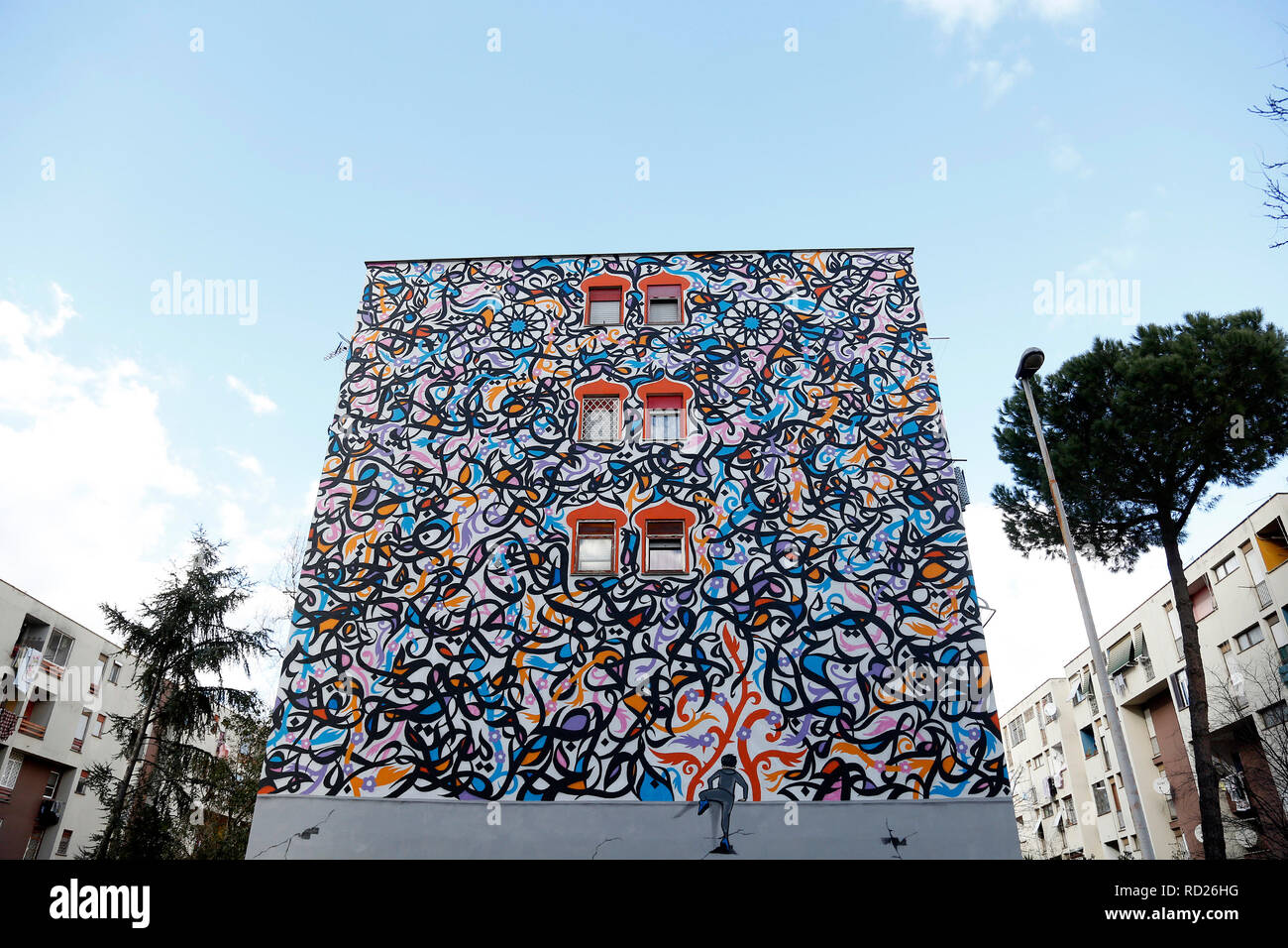 Artist: Mosa One District: Tor Bella Monaca, public housing district ...