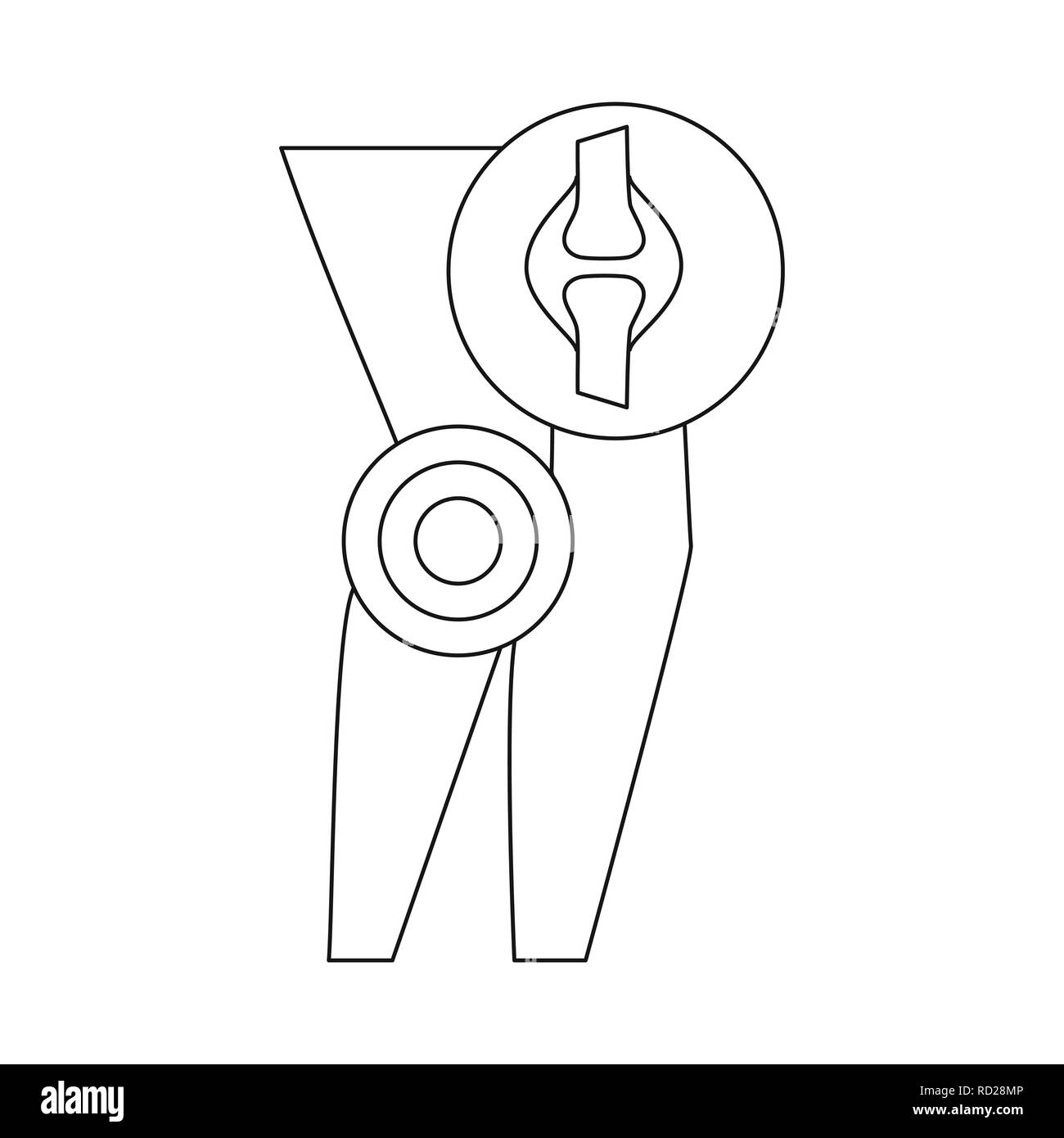 Isolated object of bone and inflammation logo. Collection of bone and ...