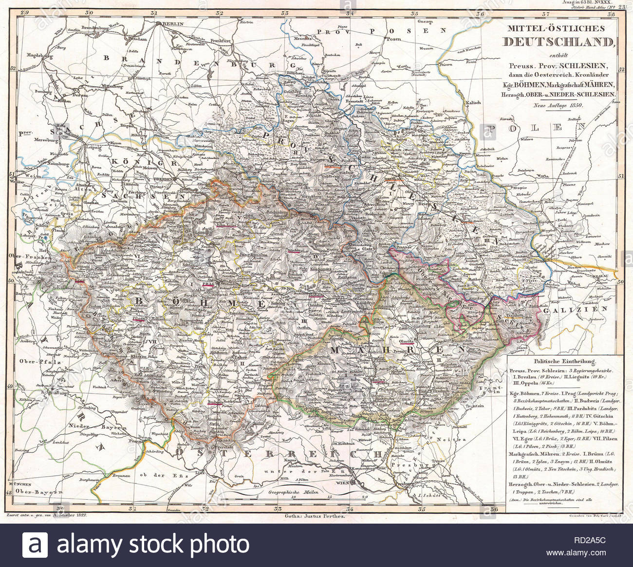 Map Of Bohemia Stock Photos & Map Of Bohemia Stock Images - Alamy