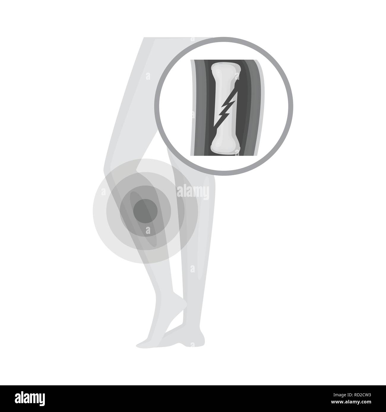 Isolated object of suffering and injury sign. Collection of suffering ...