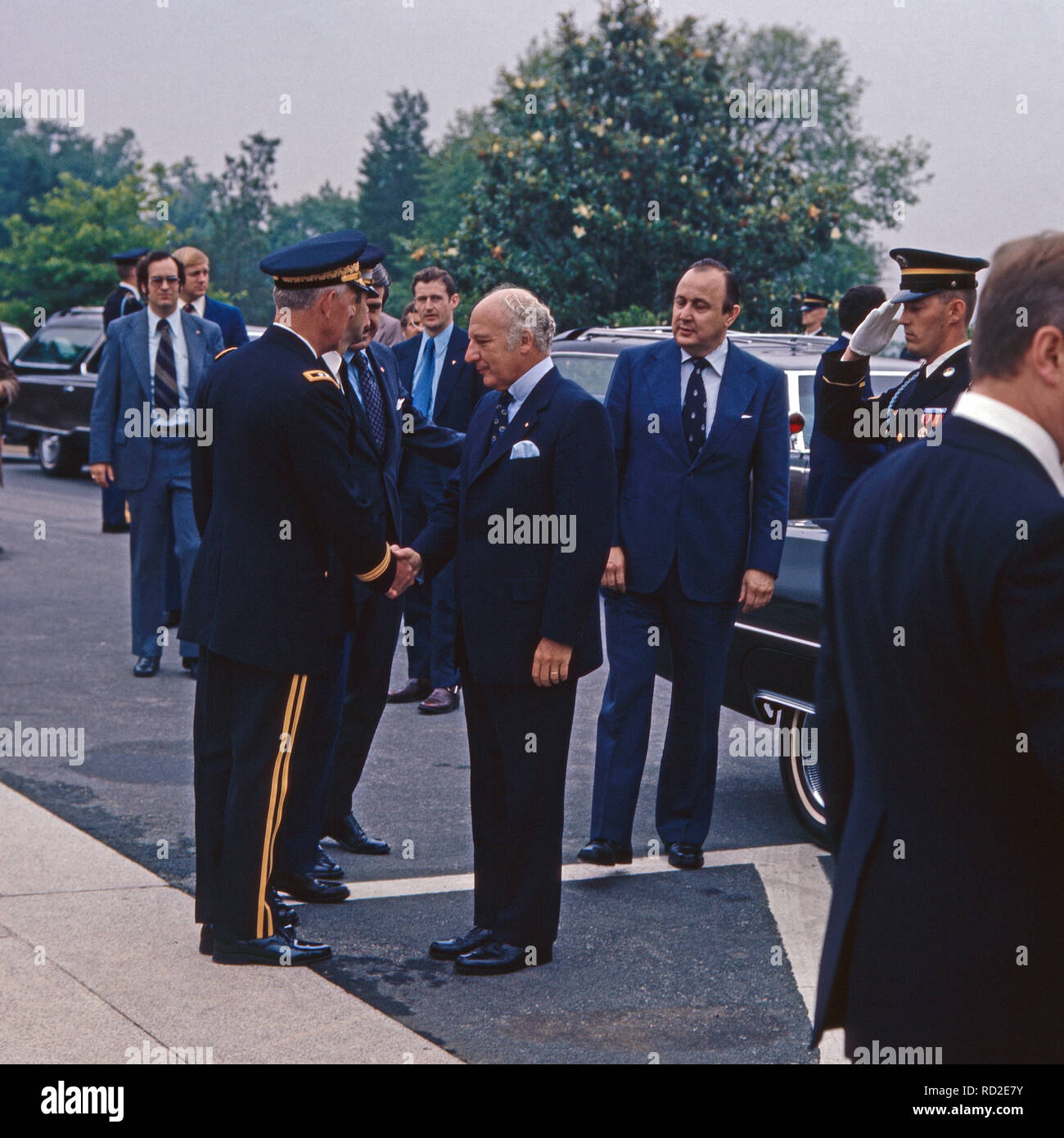 Bundespräsident Walter Scheel bei einem Besuch in Washington DC, USA ...