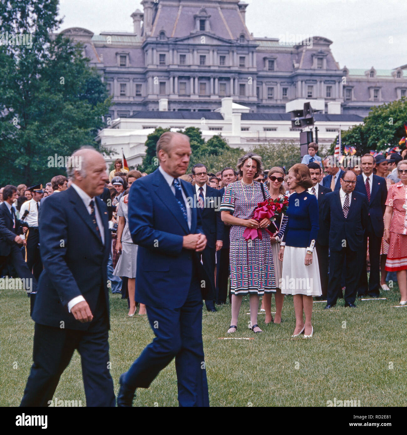 Bundespräsident Walter Scheel bei einem Besuch in Washington DC, USA ...
